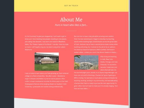 Courtney Jensen Actress Website – Tyler Guthrie | Web Designer ...